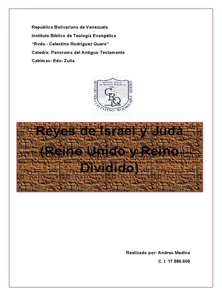 Reyes Biblicos | PDF | Solomons | David