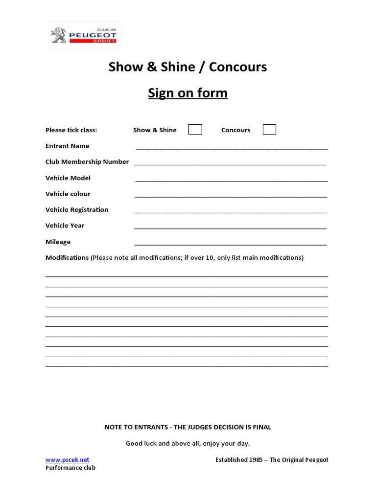 Pscuk S&s-Concours Sign On Form '21 | PDF