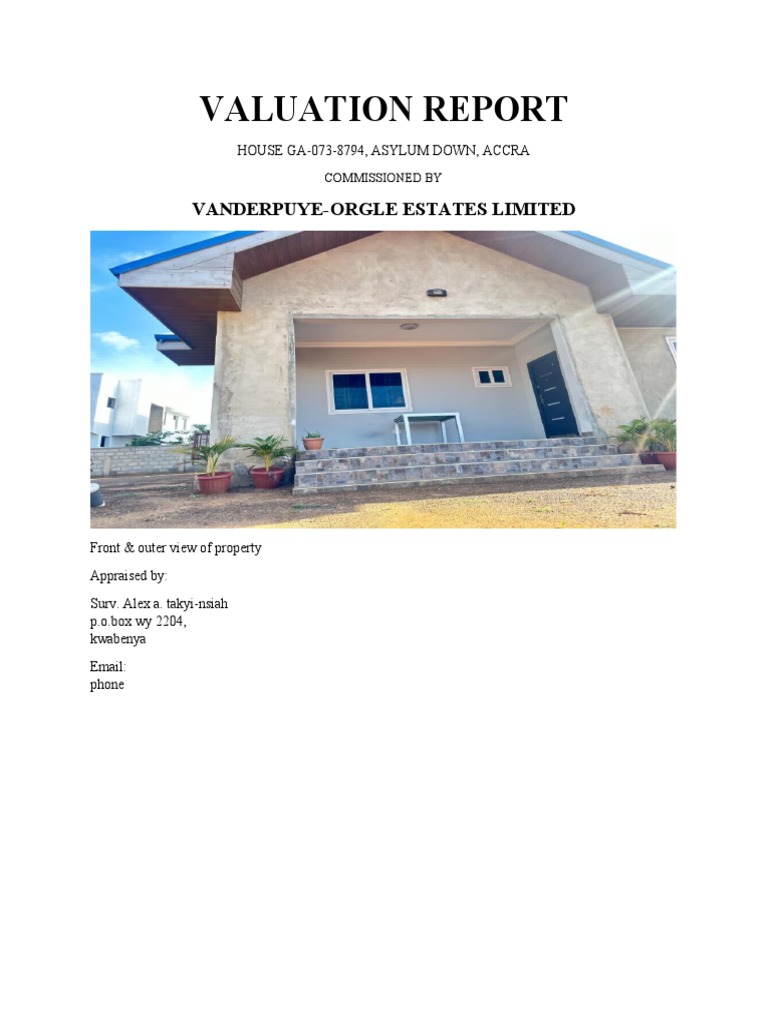 Report 1 | Download Free PDF | Real Estate Appraisal | Valuation (Finance)