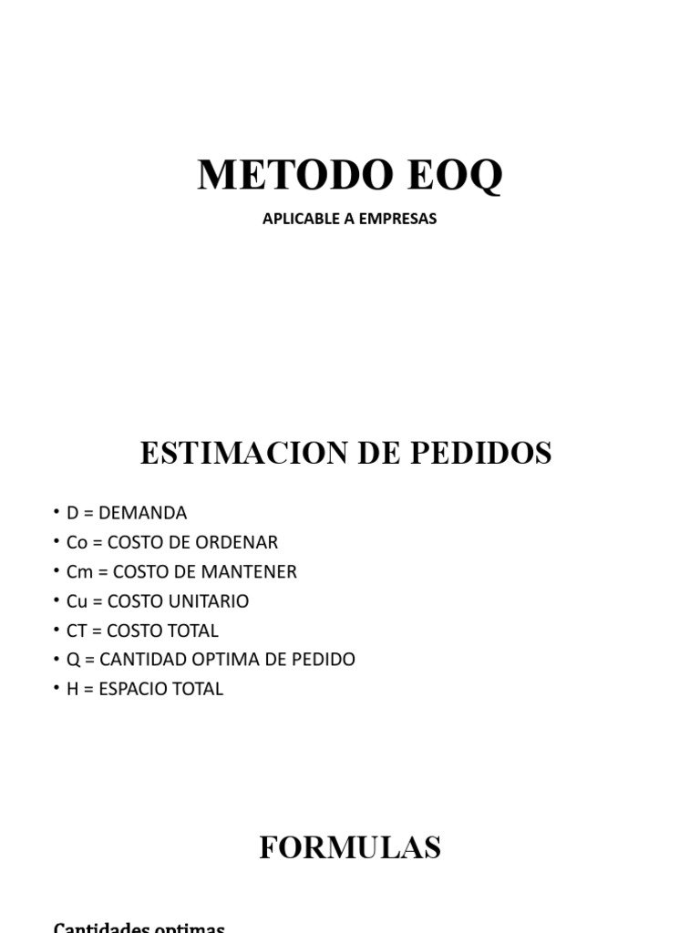 Metodo Eoq | PDF
