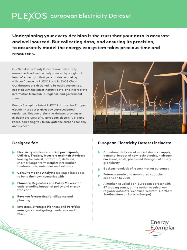 European Electricity Dataset For PLEXOS - A4 | PDF | Hydroelectricity ...