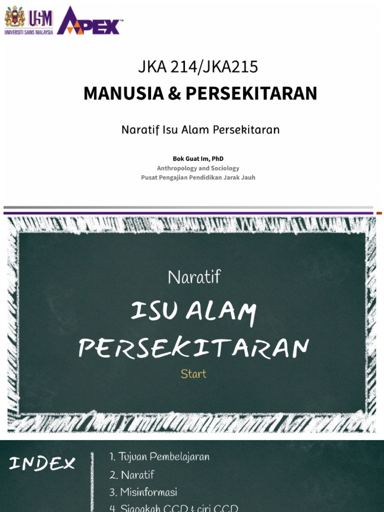 Slaid JKA215 Topik 8 Naratif Dan Isu Alam Persekitaran SA23 | PDF