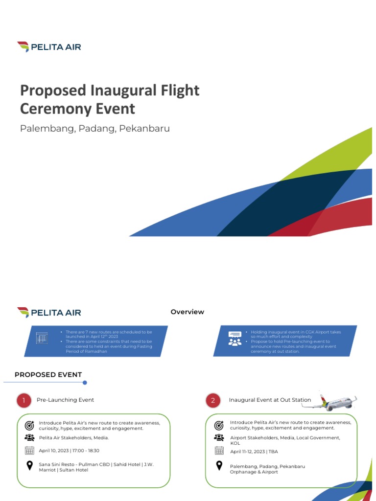 Proposed Inaugural Flight Ceremony Event | PDF