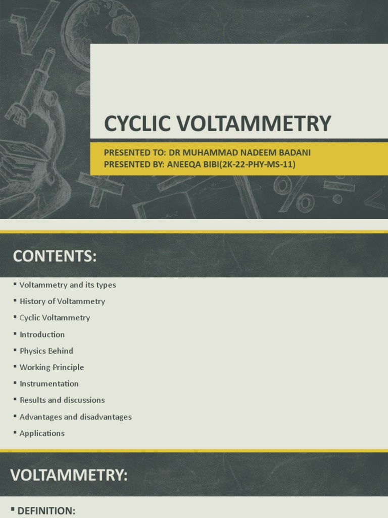 Cyclic Voltammetry | PDF | Redox | Electrode