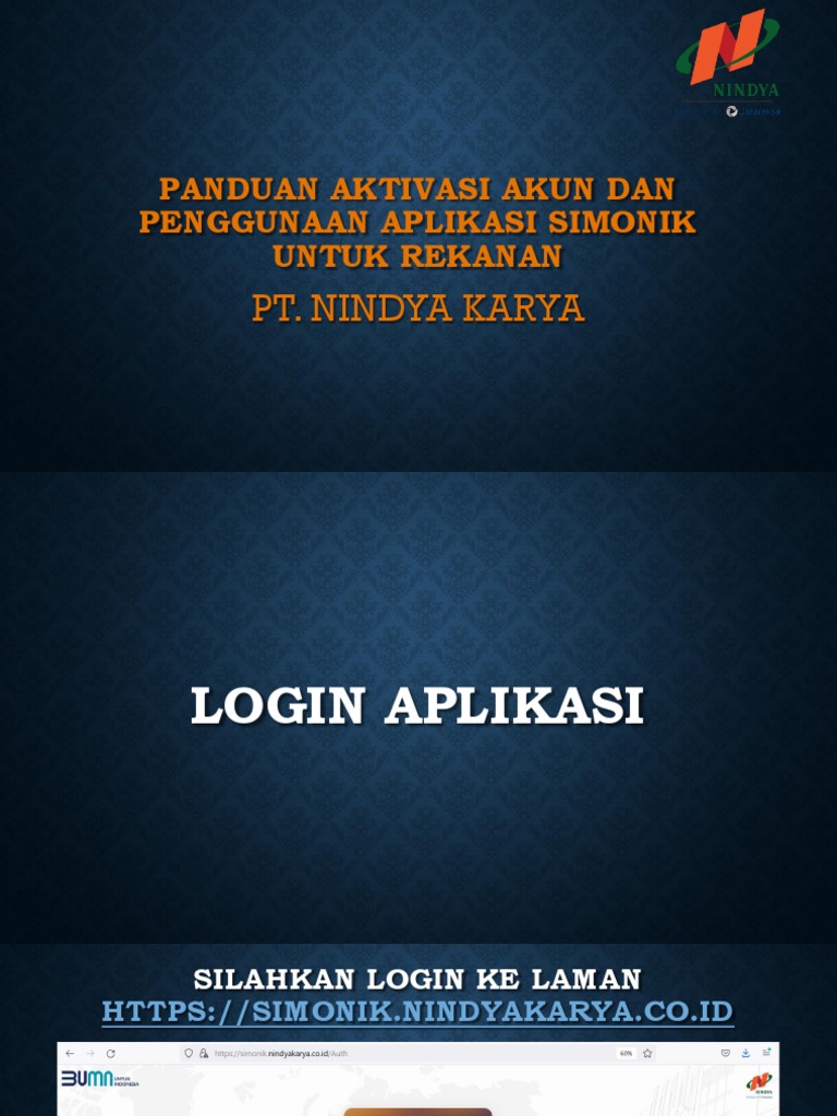 Panduan Aktivasi Akun Simonik | PDF