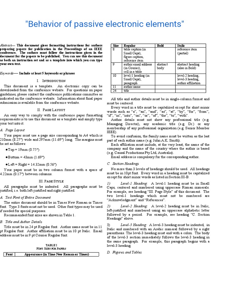 Ieee Format | PDF | Paragraph | Text