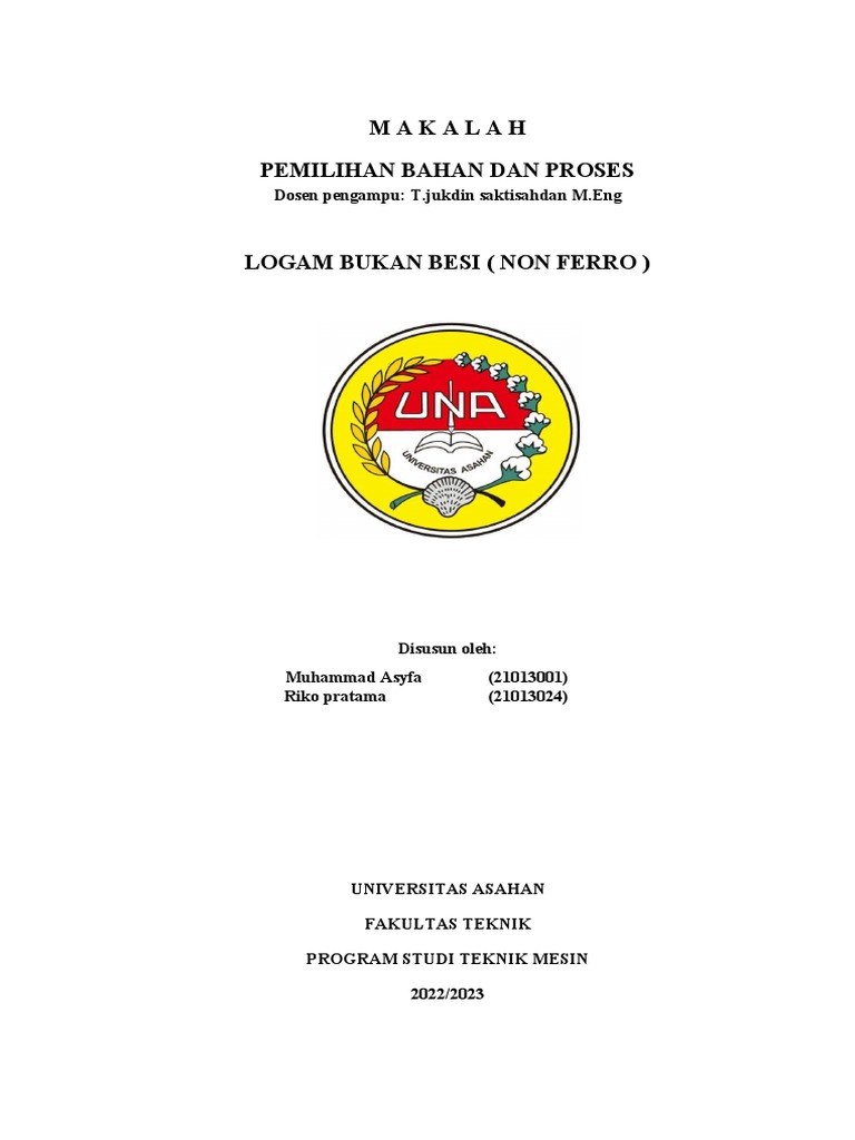 Makalah Logam Non Ferro Pdf