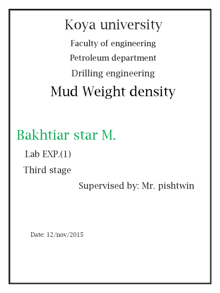 Density Test Using Mud Balance | PDF | Density | Physical Sciences