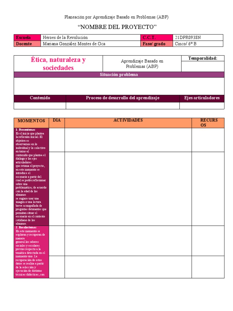 Planeación Por Proyectos ABP-1 | PDF