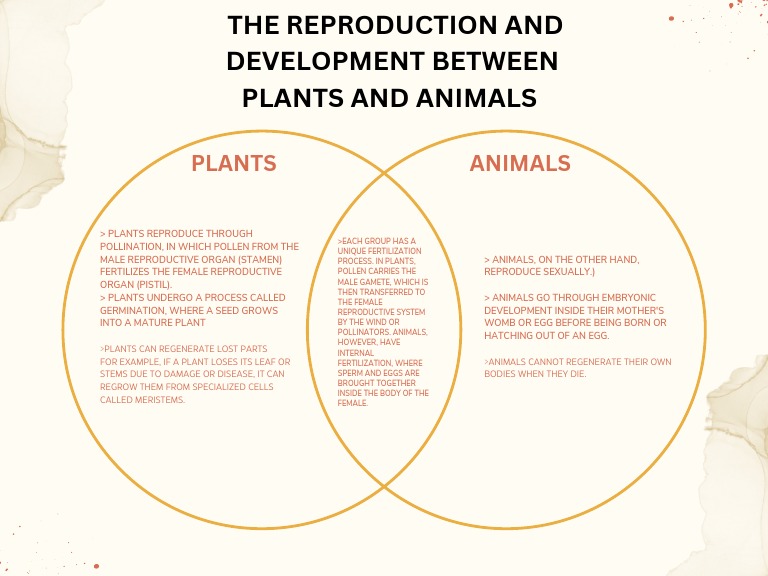 Plant and Animal Reproduction Comparison | PDF | Science & Mathematics
