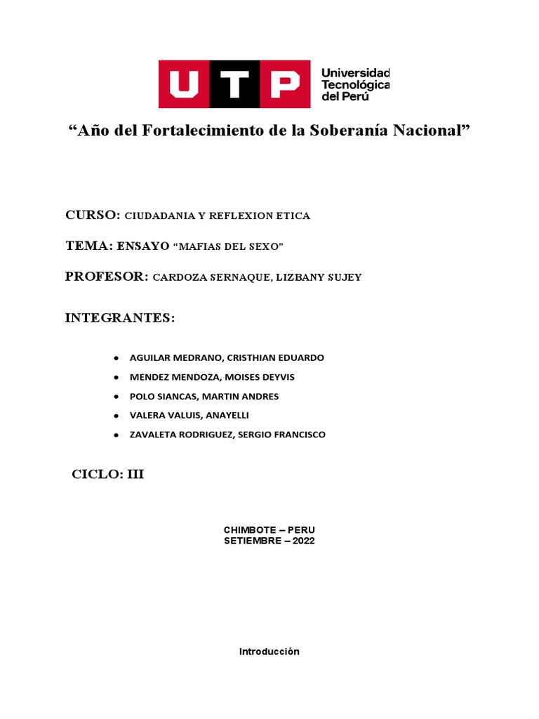 (AC-S04) Semana 04 - Tema 01 Tarea Académica 1 - Parte 1 - Ensayo | PDF ... (AC-S04) Semana 04 - Tema 01 Tarea Académica 1 - Parte 1 - Ensayo | PDF ...