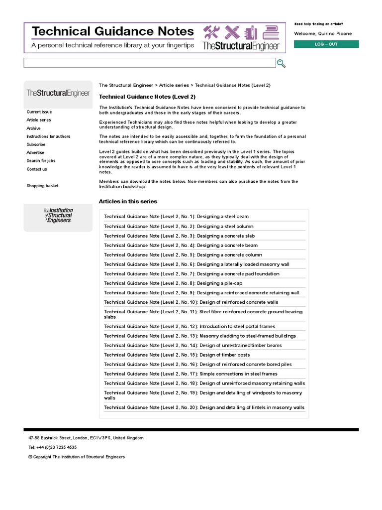 Technical Guidance Notes (Level 2) - Contents | PDF | Concrete | Masonry
