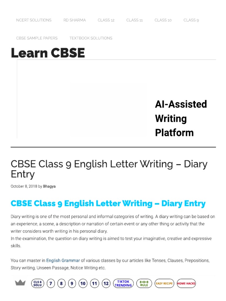 Diary Entry 1 | PDF