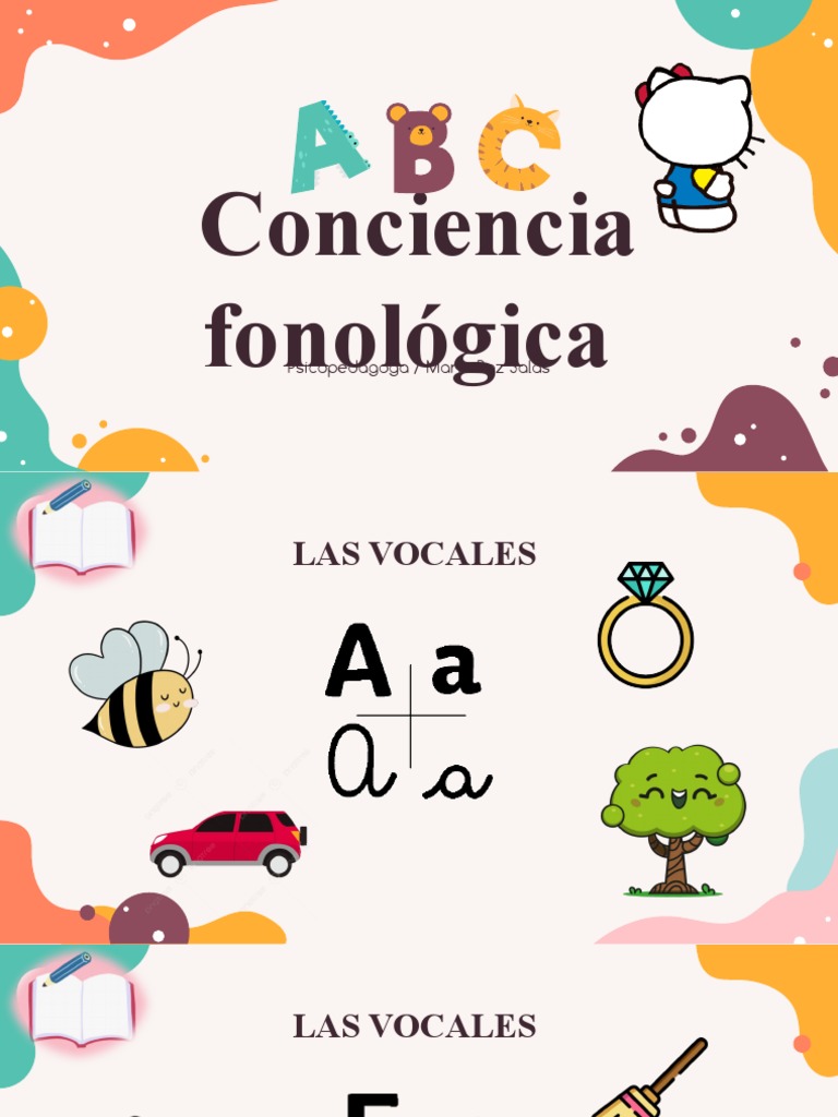 Clase 1 Conciencia Fonologica Vocales y M | PDF | Fonética | Lingüística