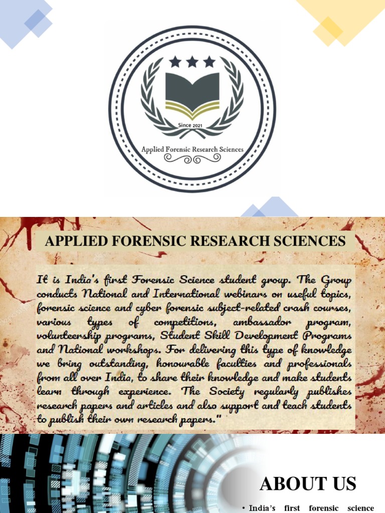 Applied Forensic Research Sciences | PDF | Science