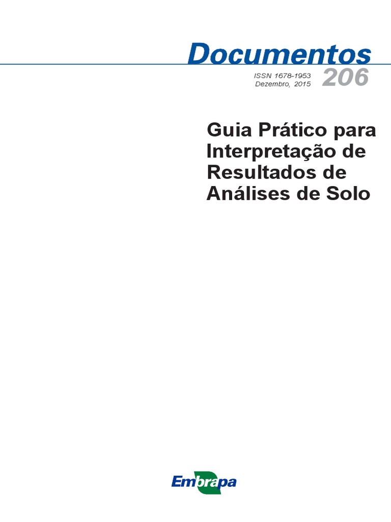 Doc206 Analise de Solo Embrapa | PDF | Solo | Ph