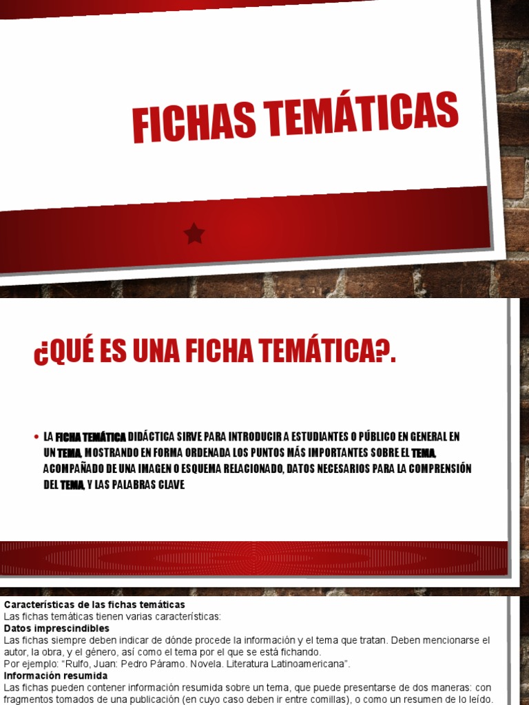 Fichas Temáticas | PDF | Bibliografía | Información