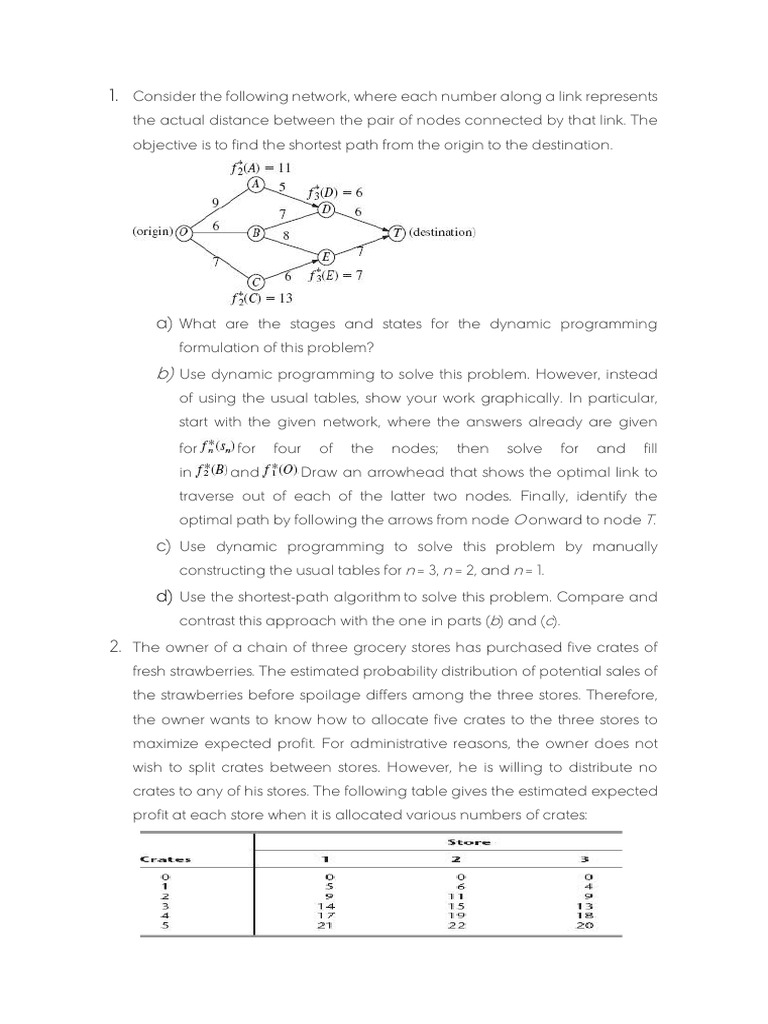 InOpe - 6 - Dynamic Programming Exercises To Submit | PDF
