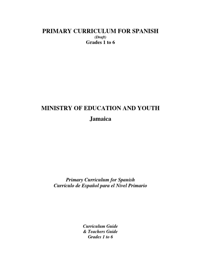 Primary Spanish Curriculum | PDF