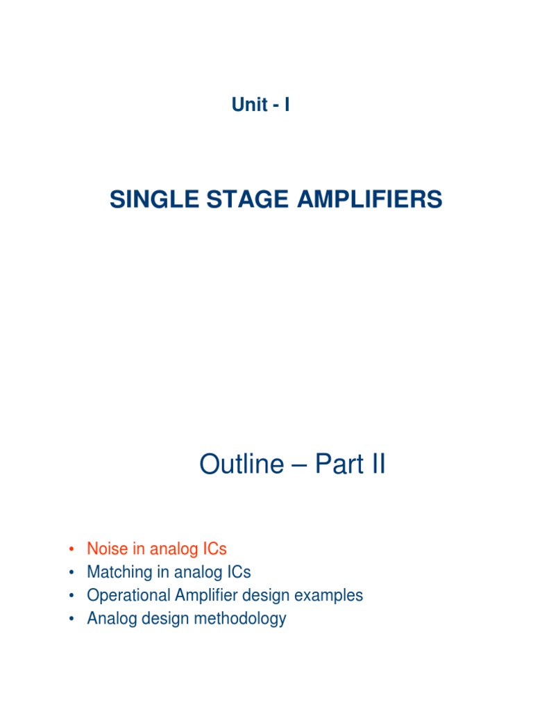 BEI012 - Analog Integrated Circuit Design | PDF | Amplifier | Operational Amplifier