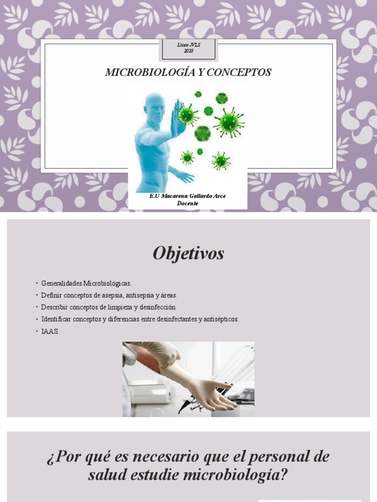 Clase 1 Microbiología, Conceptos y Generalidades | PDF | Microorganismo | Lavado de manos