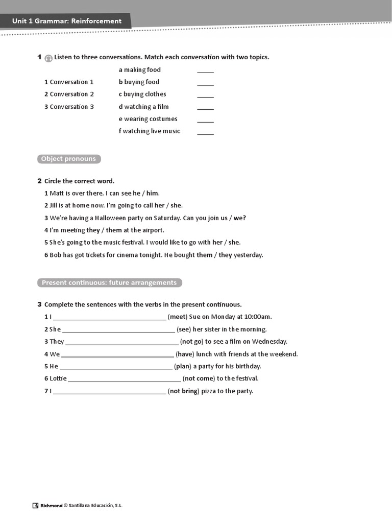 NY3 Grammar Unit1 AF | PDF | Languages | Foreign Language Studies