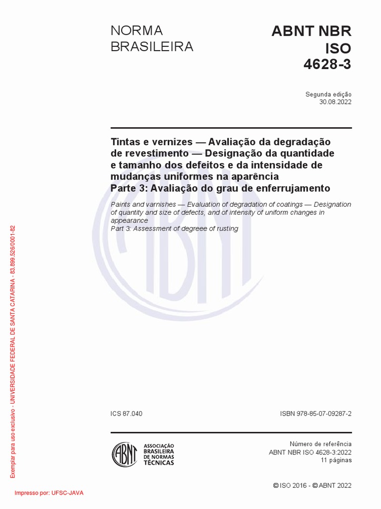 Abnt NBR Iso 4628 | PDF | Iluminação pública