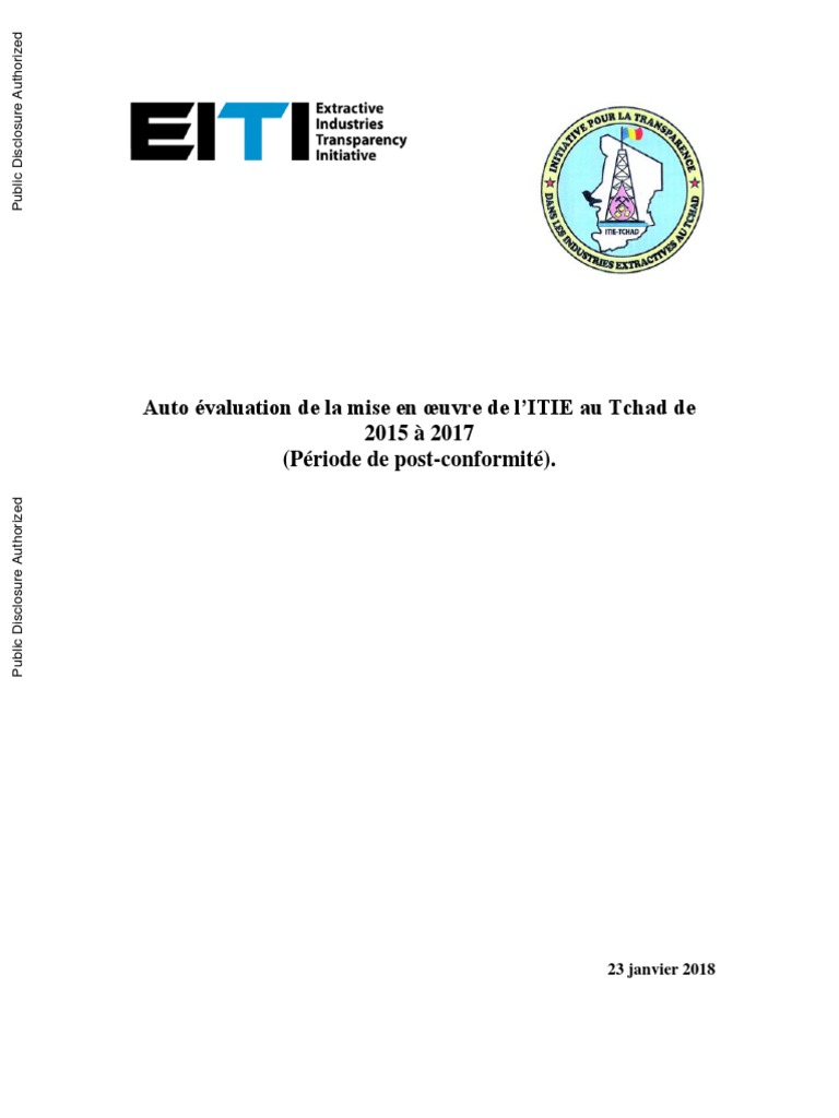Chad Self Assessment Report 2017 | PDF