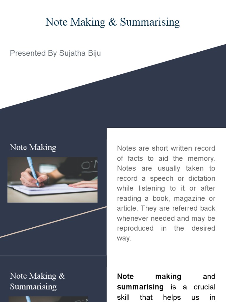 Note Making & Summarising | PDF | Information | Symbols