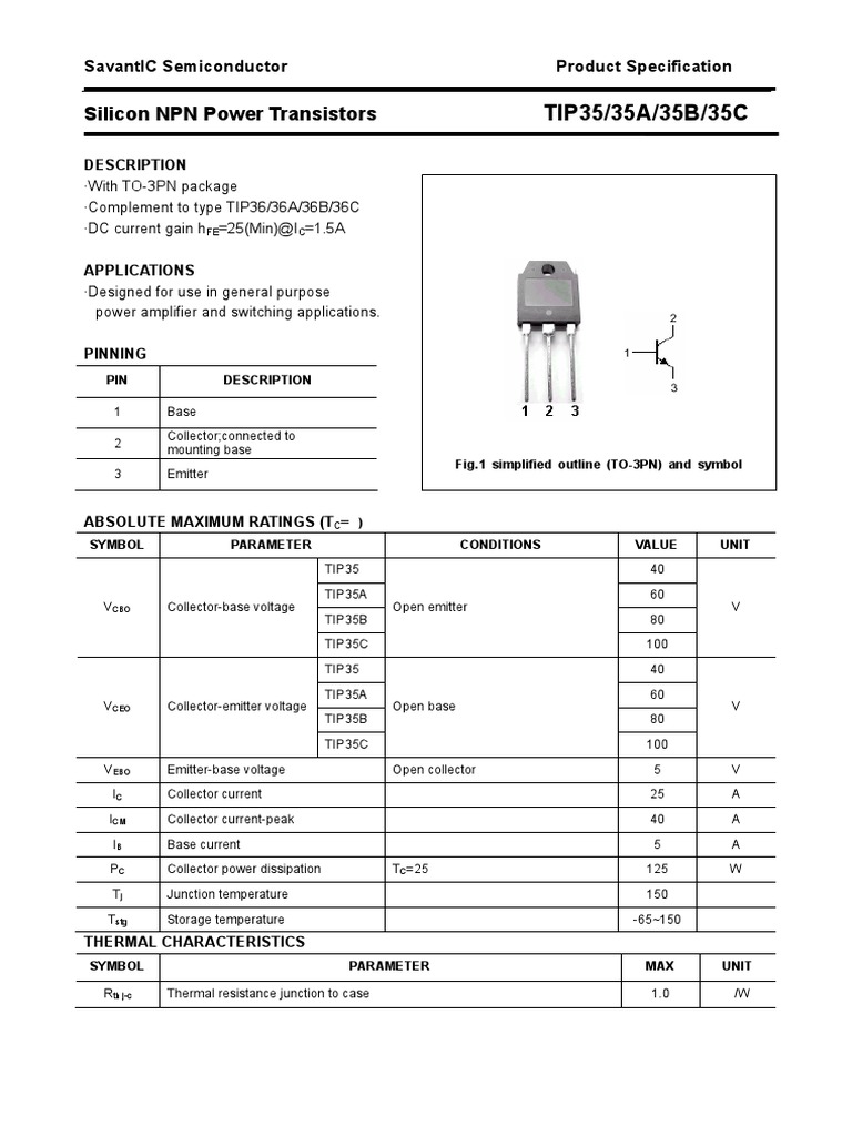 TP35 | PDF | Bipolar Junction Transistor | Transistor