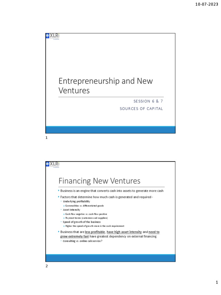Slides - Session 6,7 | PDF | Venture Capital | Corporate Finance Slides - Session 6,7 | PDF | Venture Capital | Corporate Finance
