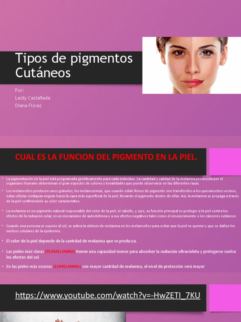 Tipos de Pigmentos | PDF | Color de piel humana | Piel