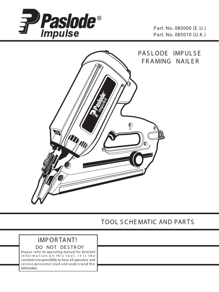 Paslode IM350 | PDF | Equipment | Manufactured Goods
