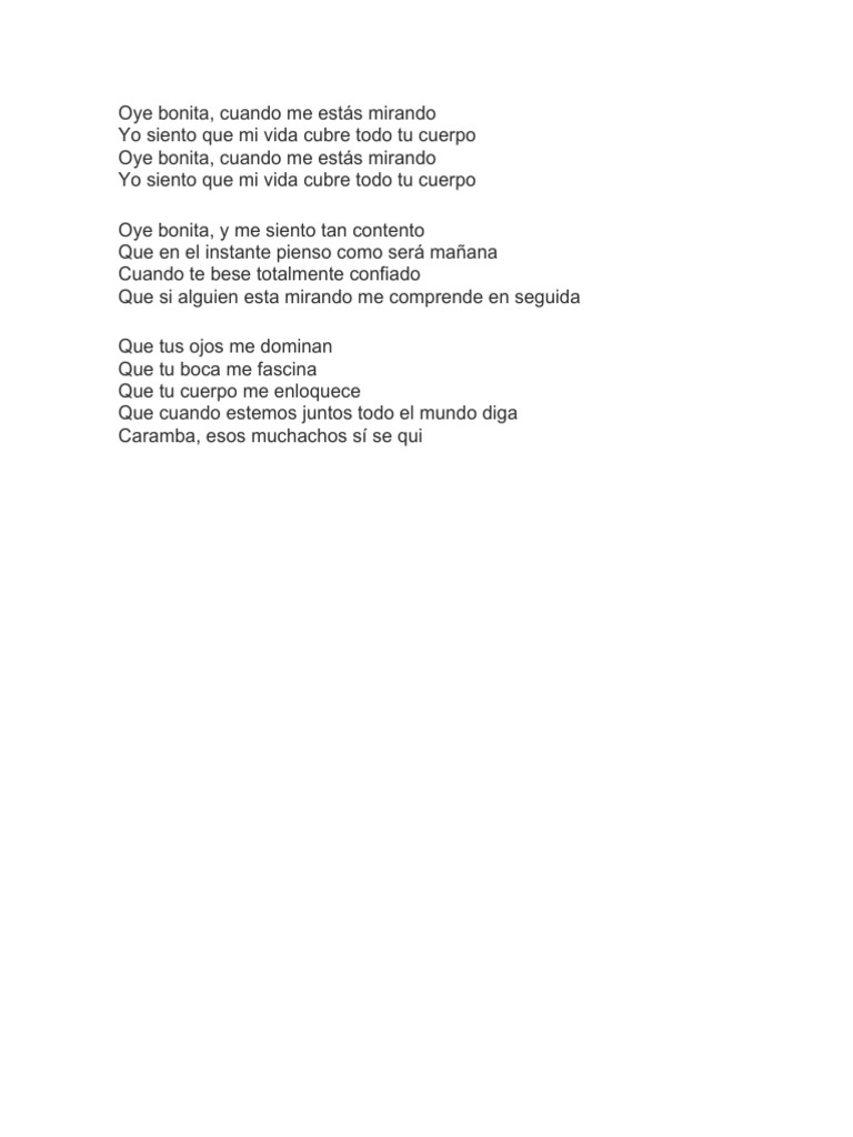 Oye Bonita PDF | PDF