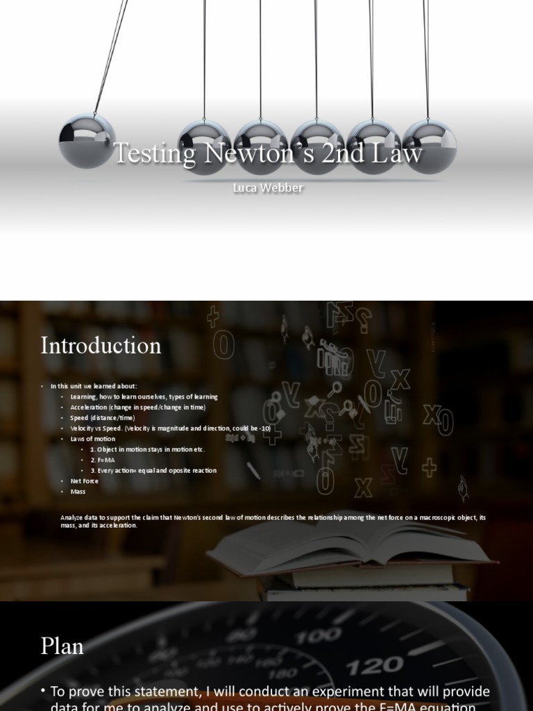 Luca Weber Newtons Second Law | PDF | Weight | Force