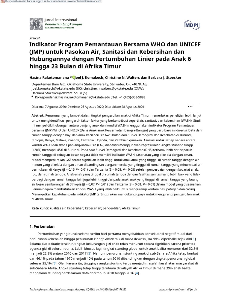1 C Translate Water Supply Sanitation And Hygiene Association With