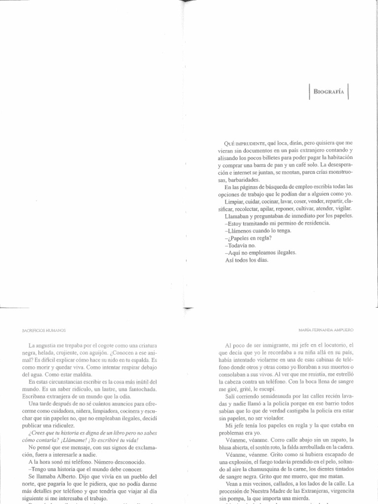 Ma Fernanda Ampuero Biografia Cuento | PDF