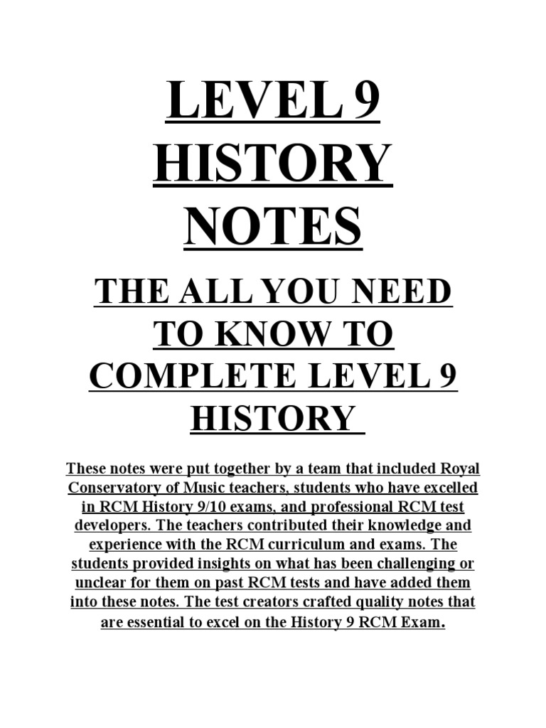 Level 9 History Notes | PDF | Johann Sebastian Bach | Concerto