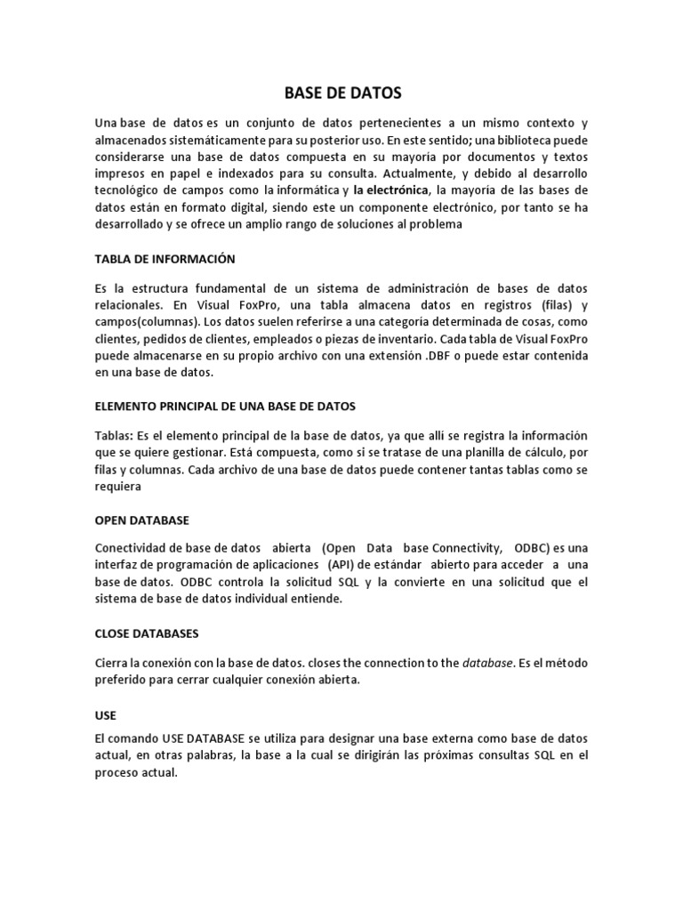 Base De Datos Pdf Bases De Datos Sql 3393
