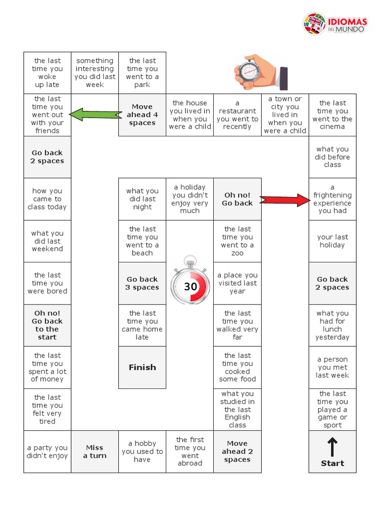 Board Game Simple Past | PDF