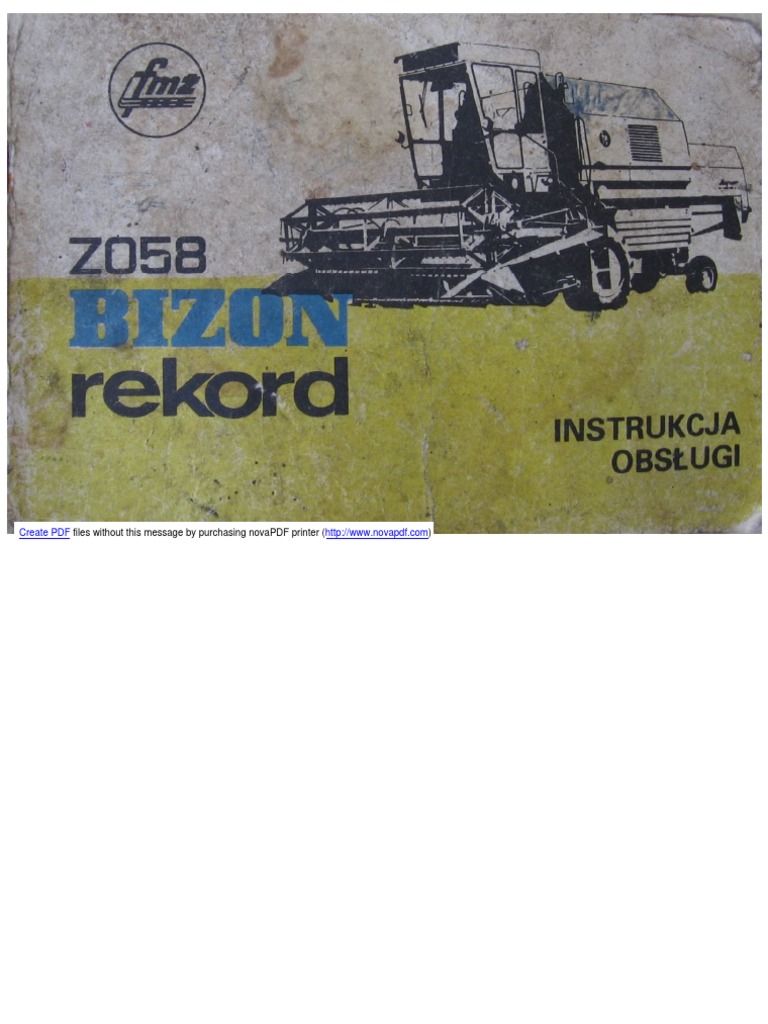 FMZ Z058 Bizon Rekord - Instrukcja Obslugi I Napraw PL | PDF | Computer File Formats | Software