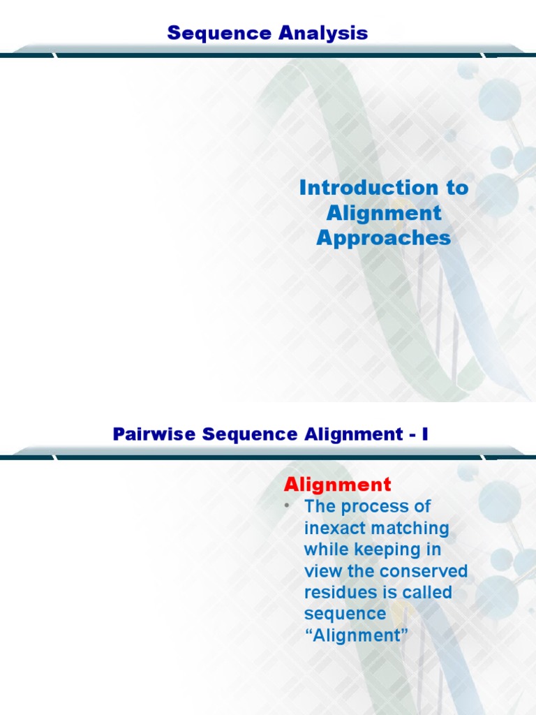 Alignment Lecture 4 Pdf Sequence Alignment Conserved Sequence