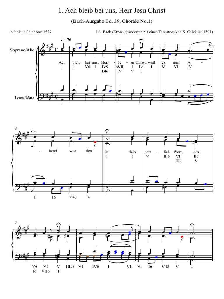Ach Bleib Bei Uns Herr Jesu Christ - Partitura Completa | PDF