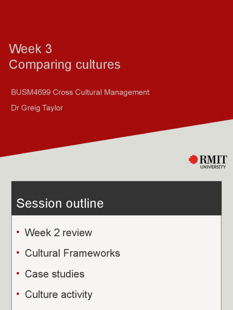 CCM Topic 3 - Comparing Cultures Edited | PDF | Social Psychology ...