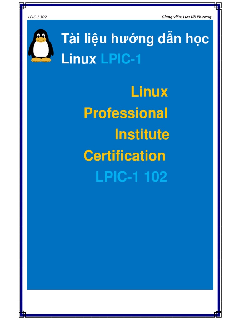 Tài Liệu Hướng Dẫn Học Chứng Chỉ Linux LPIC-1 102 | PDF
