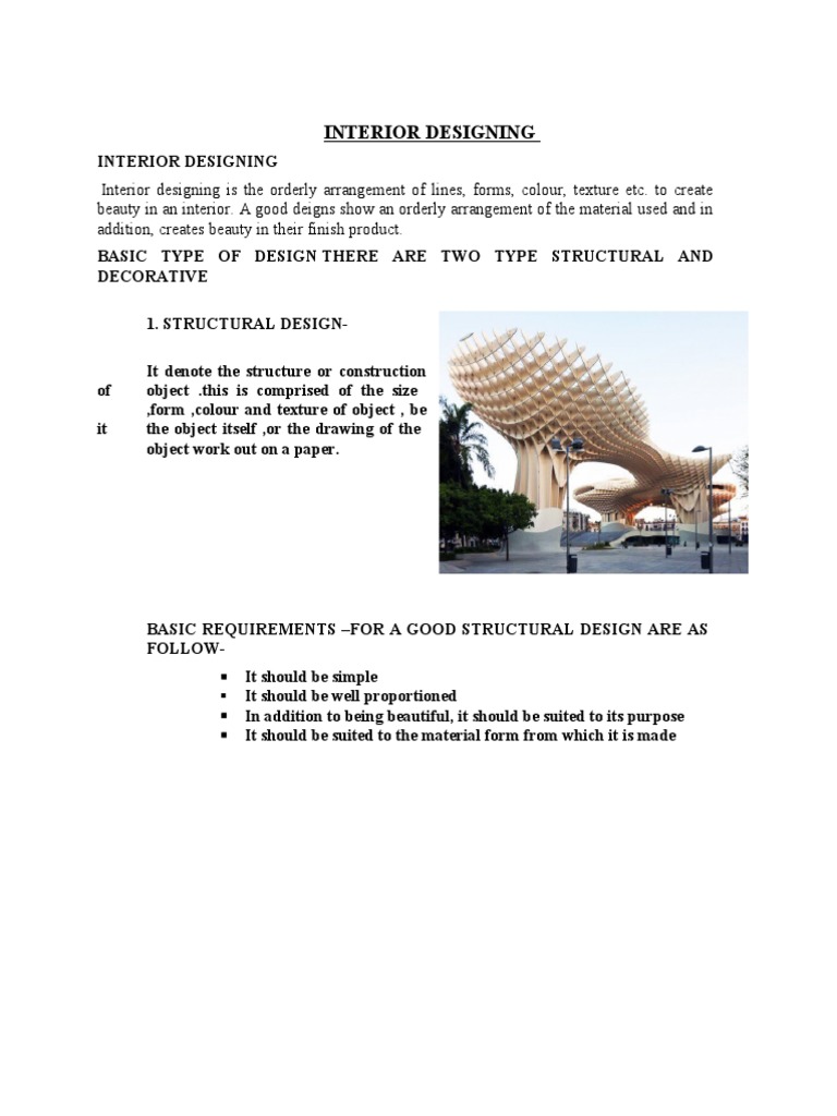 Interior Designing - Elements | PDF | Shape | Interior Design