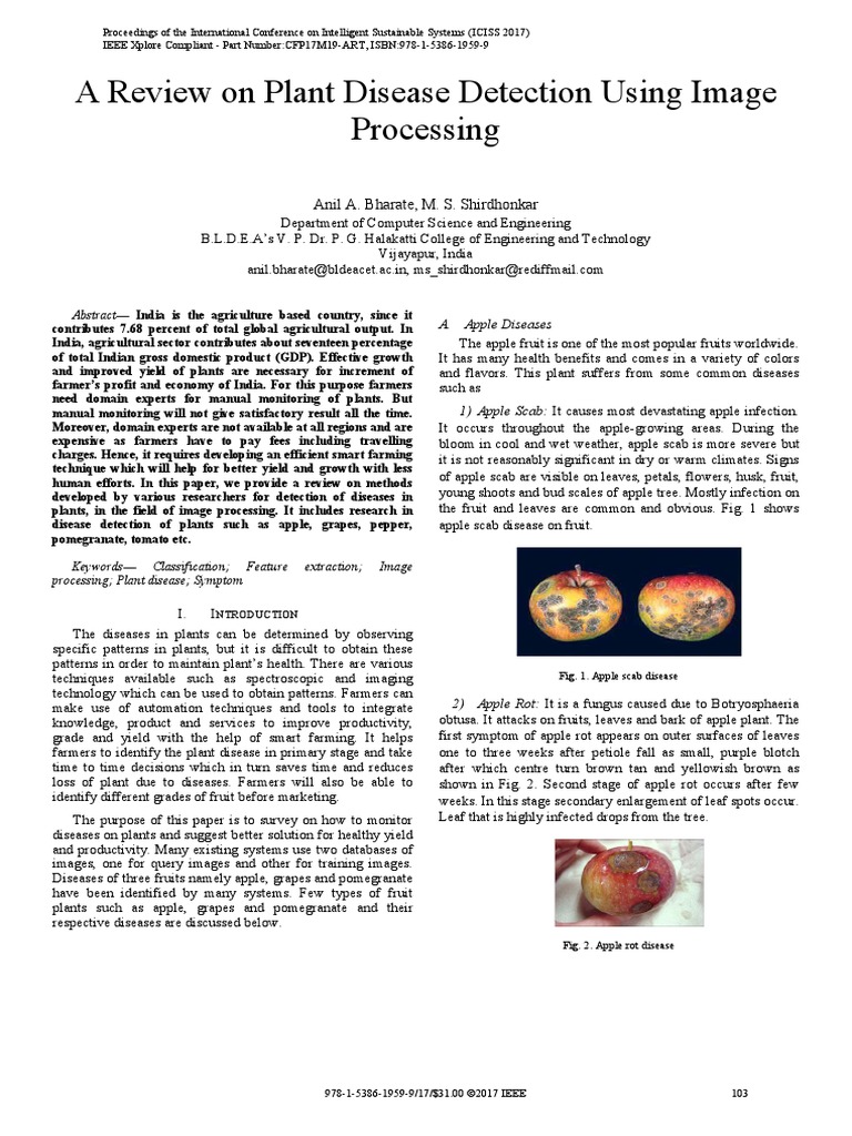 A Review On Plant Disease Detection Using Image Processing | PDF ...