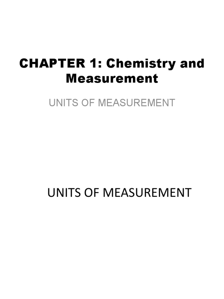 Chemistry Chapter 1 Measurements | PDF | Significant Figures | Accuracy And Precision
