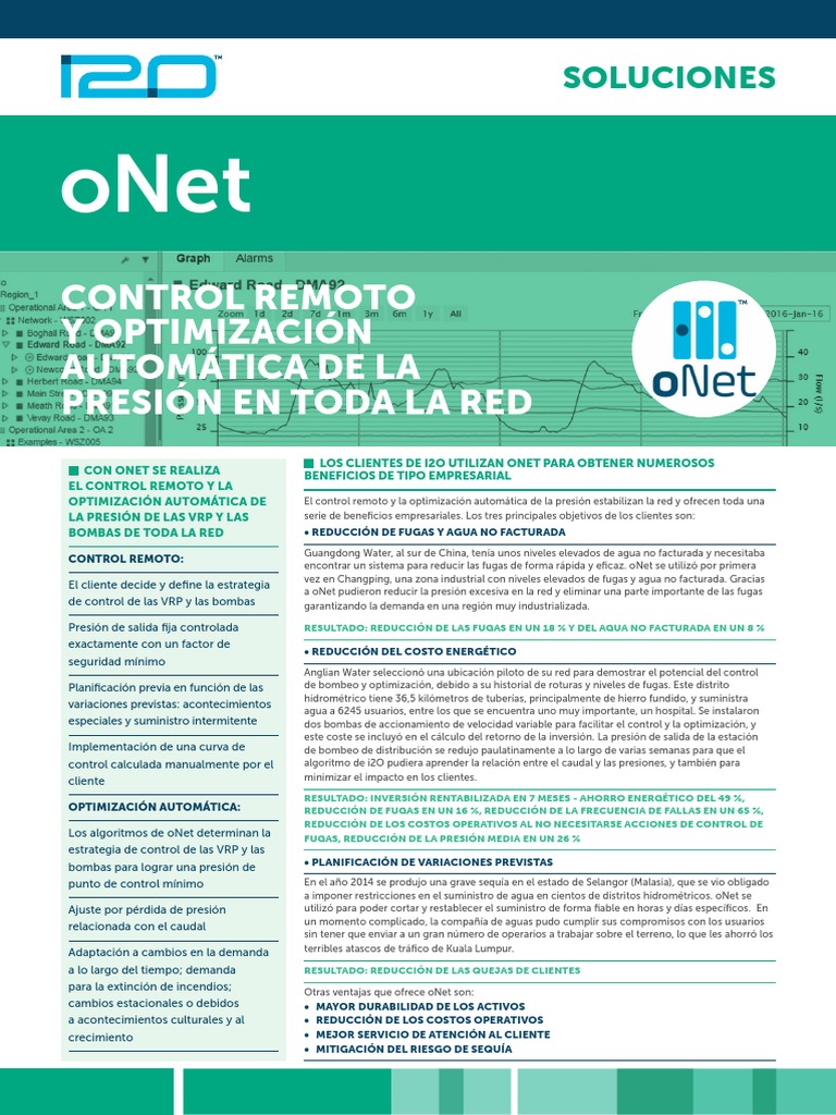 I2o Solutions Onet Brochure Spanish 07 11 2017 | PDF | Software como servicio | Agua