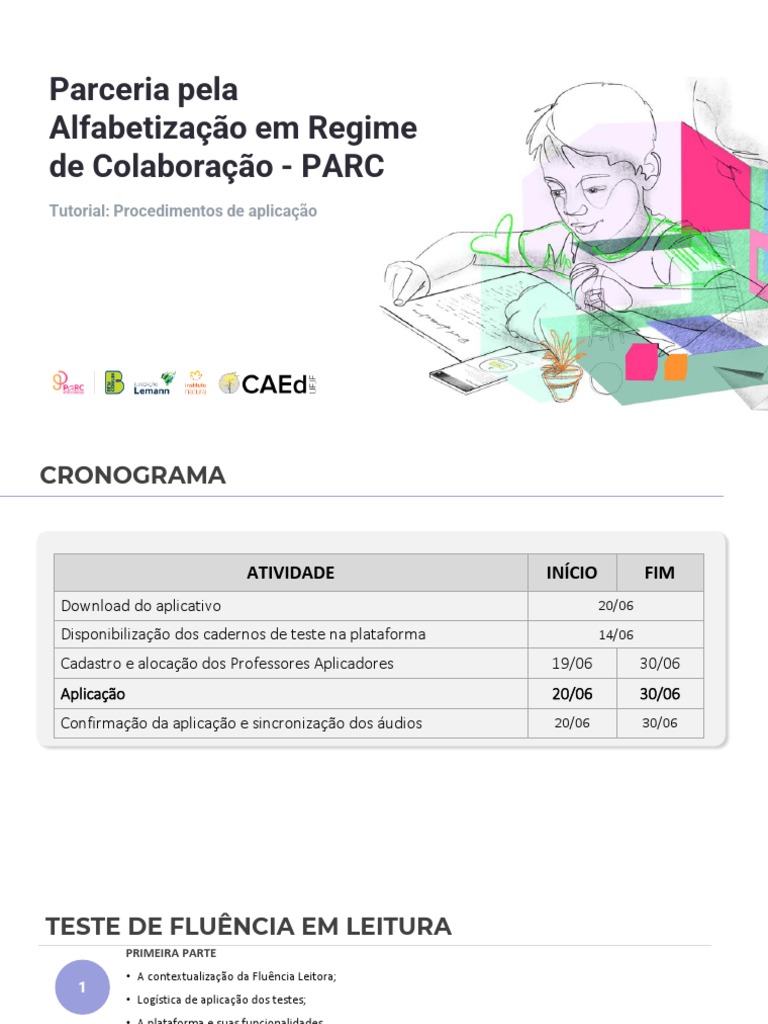 Tutorial de Aplicação Fluência Leitora | PDF | Sílaba | Autenticação